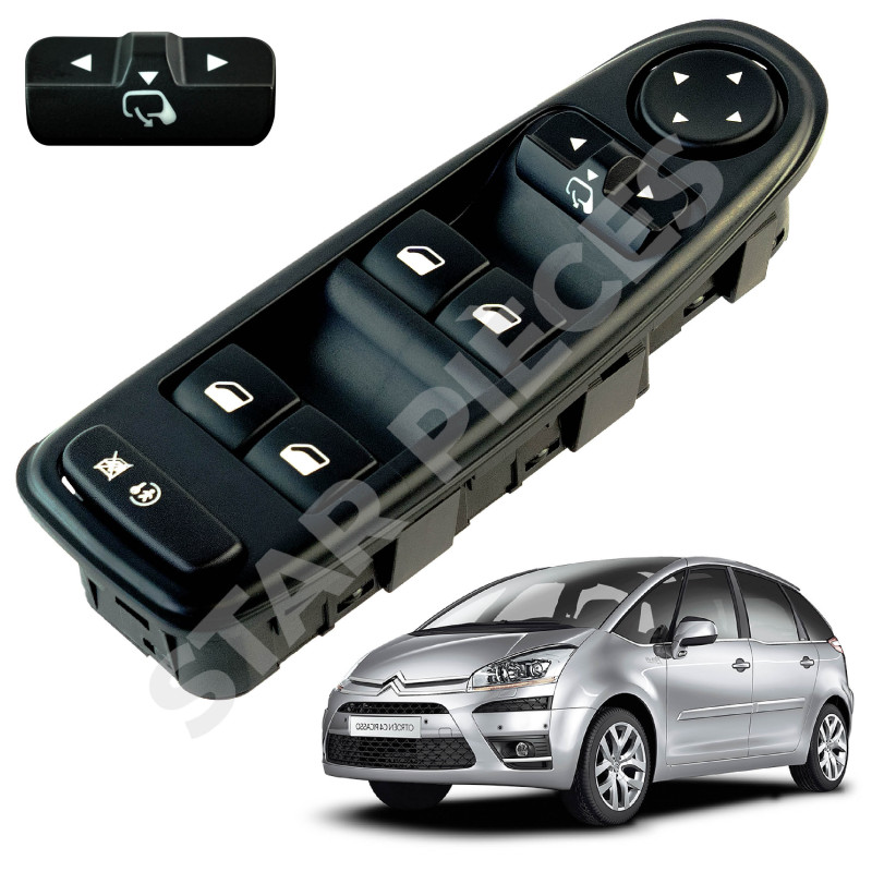 Commande lève-vitre pour C4 Picasso et C4 Grand Picasso (avec rétroviseurs rabattables) | 6554YH ...