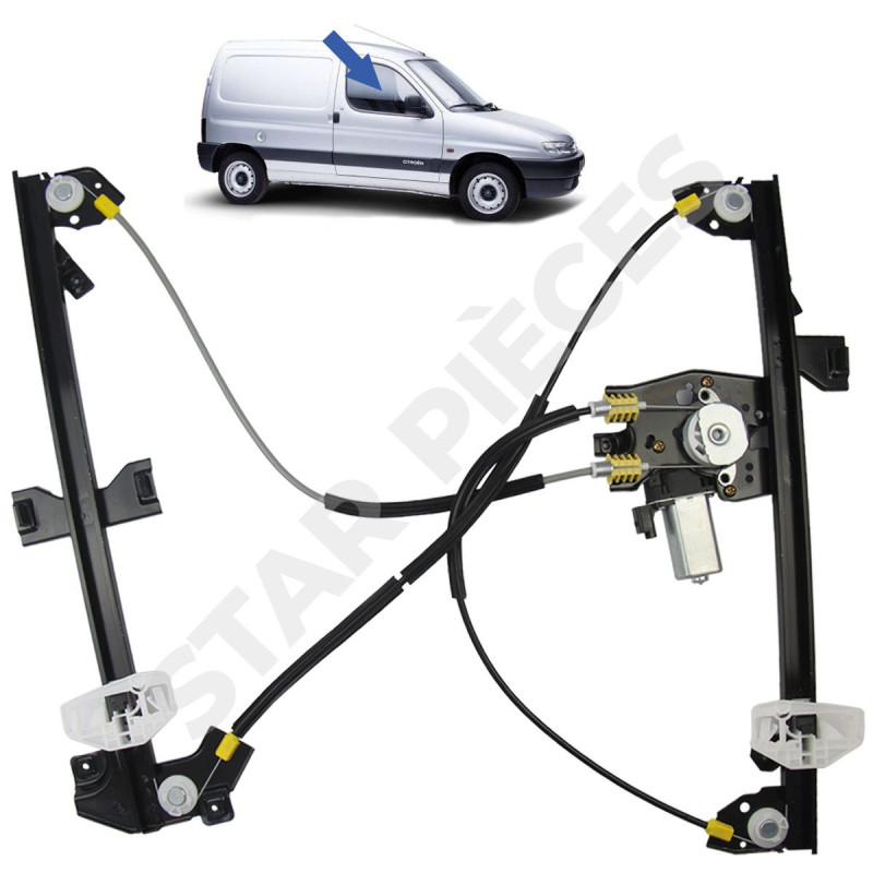 Lève-vitre avant droit pour Berlingo 1 (avec moteur) | Star-Pièces